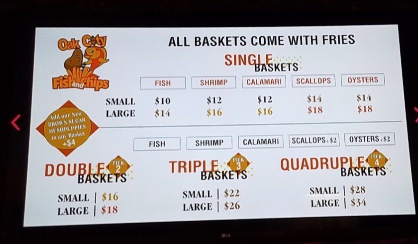 OakCityFishChips-MenuSept2018 ~ NC Triangle Dining Food Blog