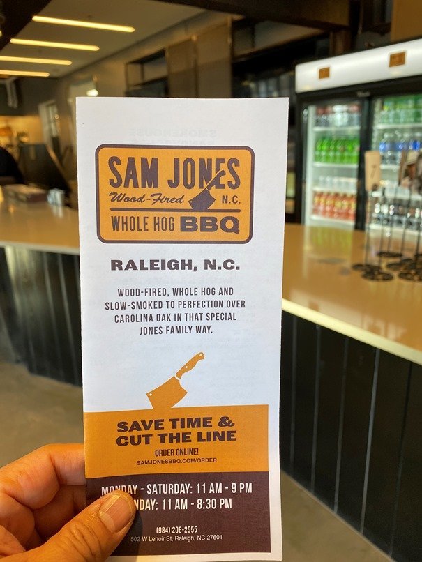 SamJonesBBQRaleigh-Menu ~ NC Triangle Dining Food Blog
