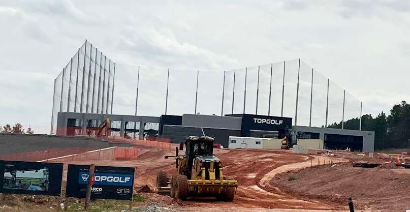 TopGolfDurham-FrontConstruction ~ NC Triangle Dining Food Blog
