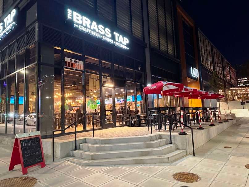 BrassTapRaleigh-FrontCornerNight ~ NC Triangle Dining Food Blog